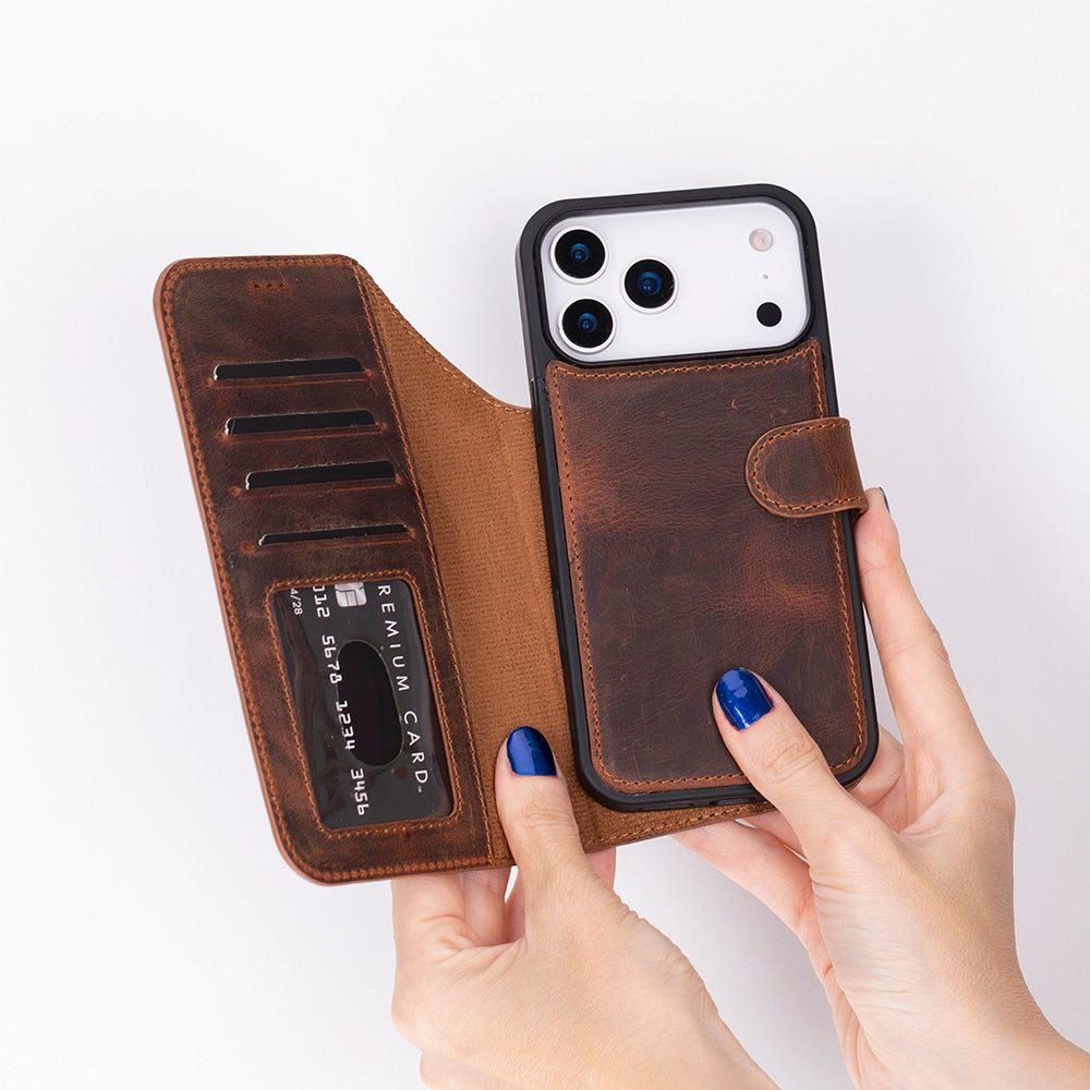 Magic iPhone 17 Pro Max Leather Detachable Wallet Case – LegendaryHide